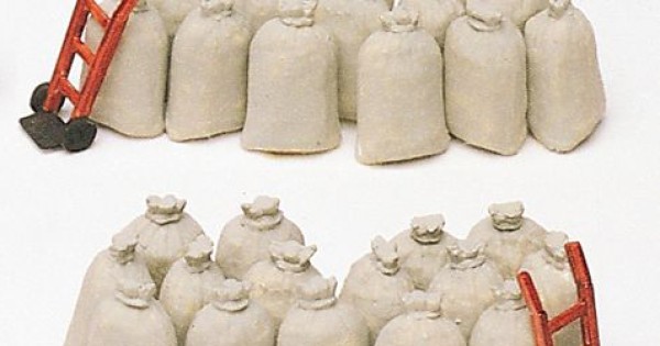 OO model railway Sacks and Sack barrows OO Preiser 17102