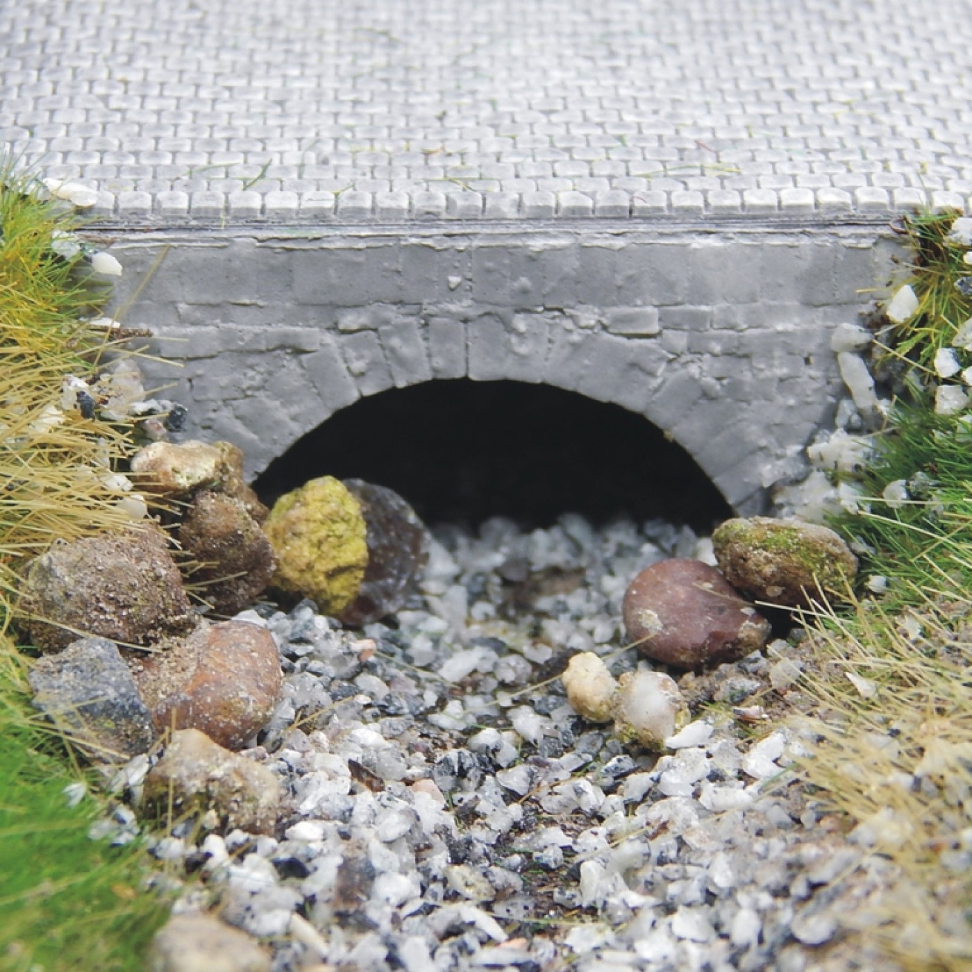 Culvert Grey Brick for model railway or wargame