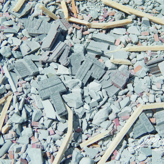 Real model Brick Rubble for OO model railways Juweela 28309