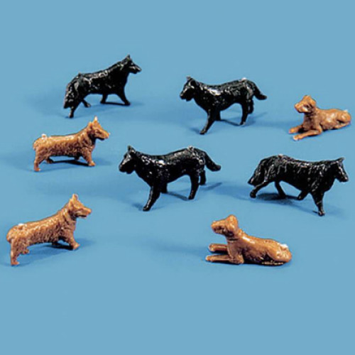 Dogs and cats OO scale