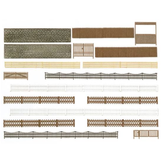 Model railway Wall and fence pack OO Busch 6017