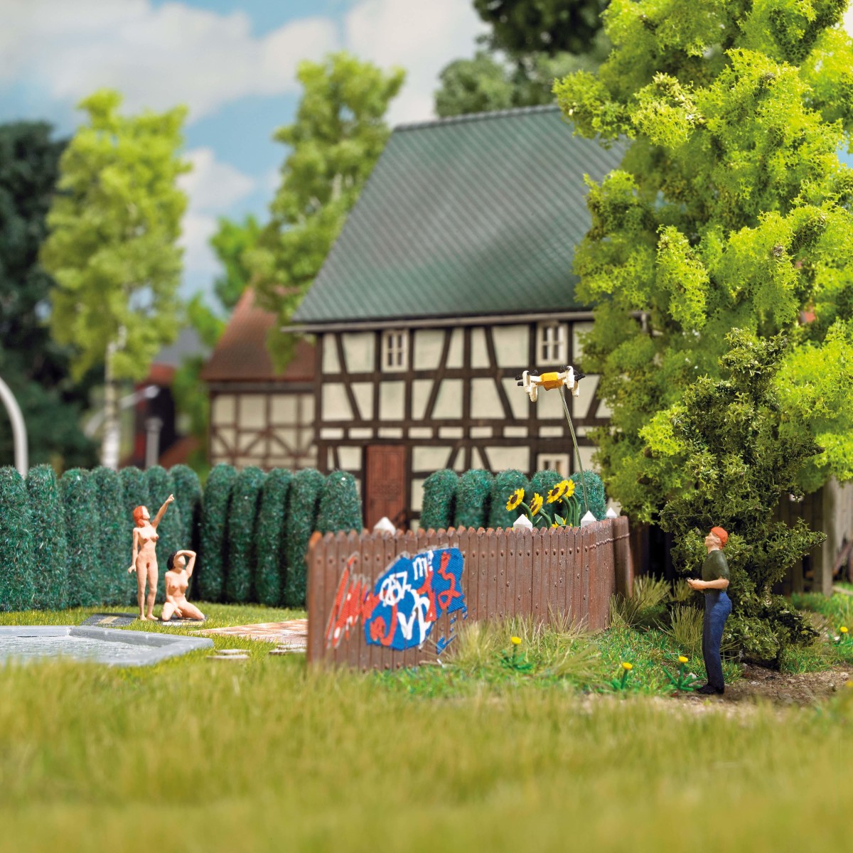 Model railway Nudists Relaxing OO Noch 15843