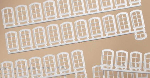 Model railway Building Windows Arched OO