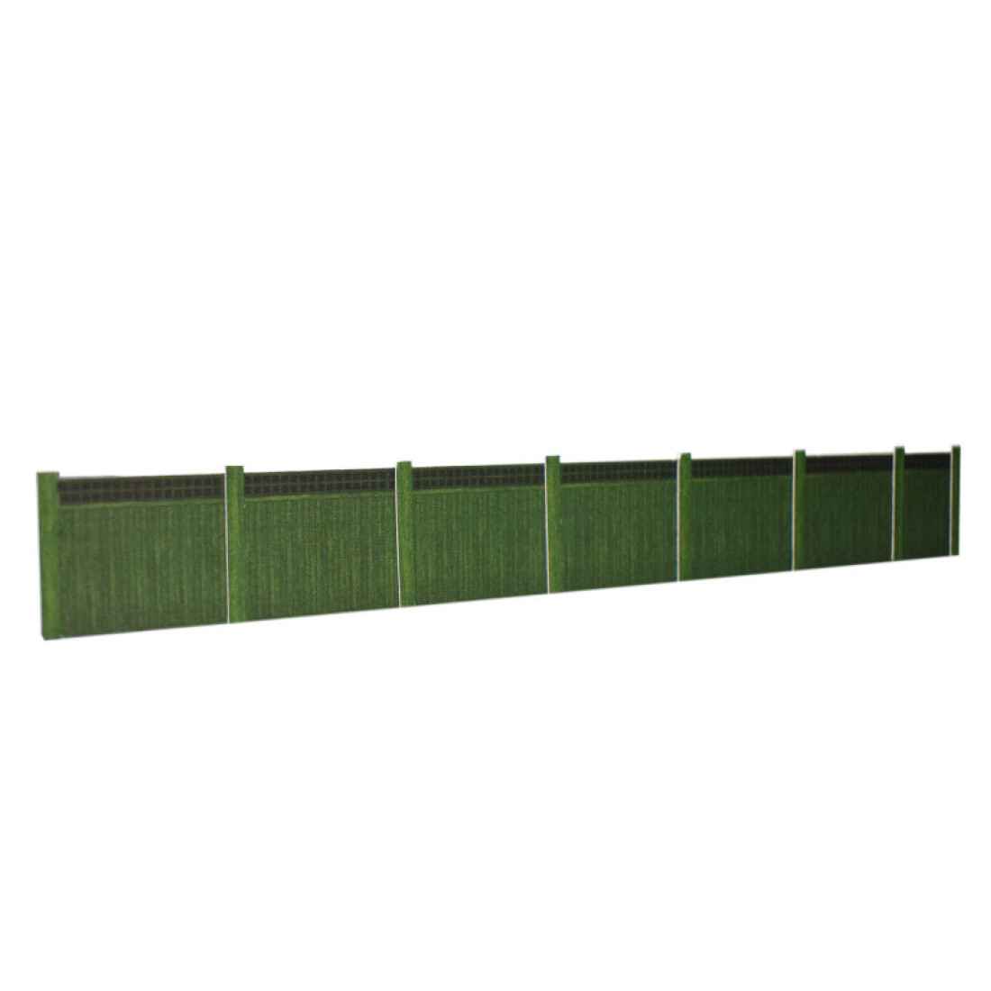 Timber Fence with Trellis Top in Green ATD016