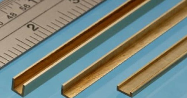Brass C Channel 1mm x 2.5mm
