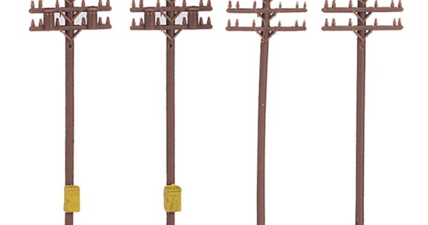 Telephone poles N gauge Bachmann