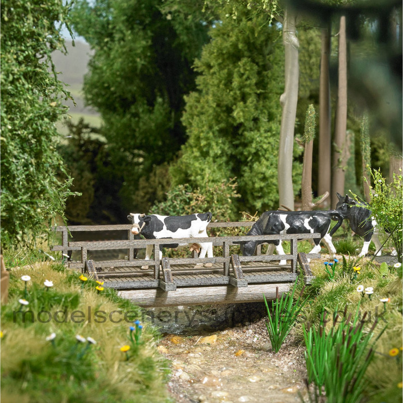 Model railway and diorama Wooden Bridge OO Busch 1850