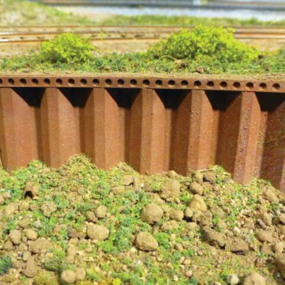 Model railway Steel wall Pile Walling OO