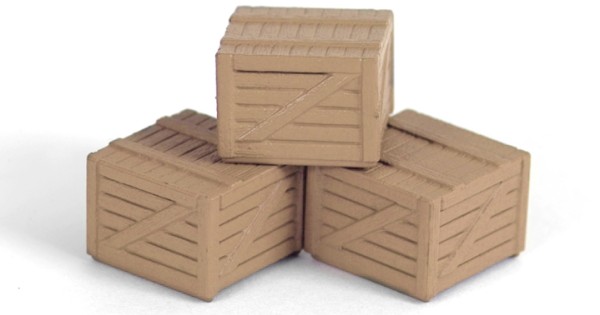 Model Railway Wooden Crates OO