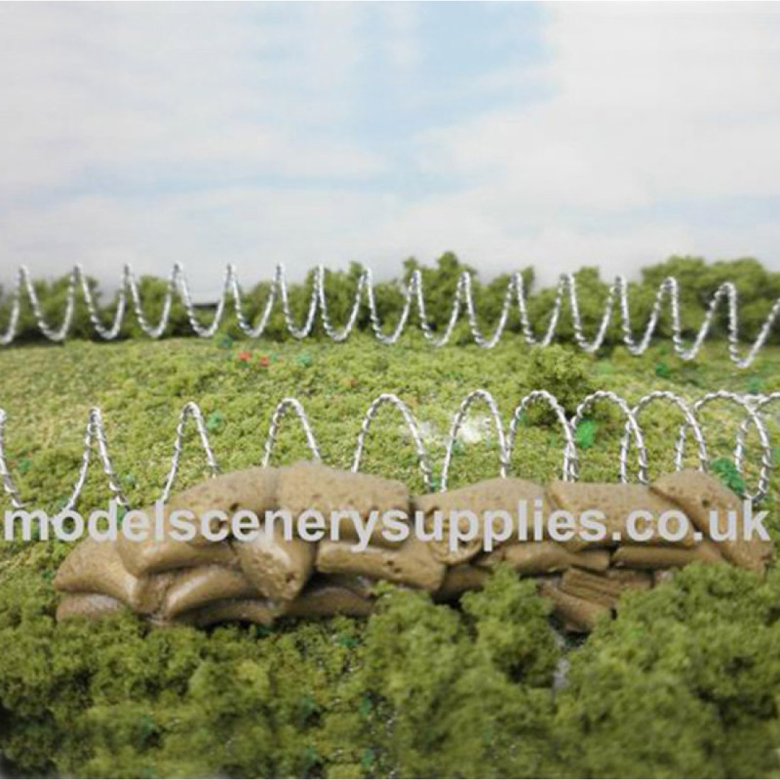 Model wargame barbed wire