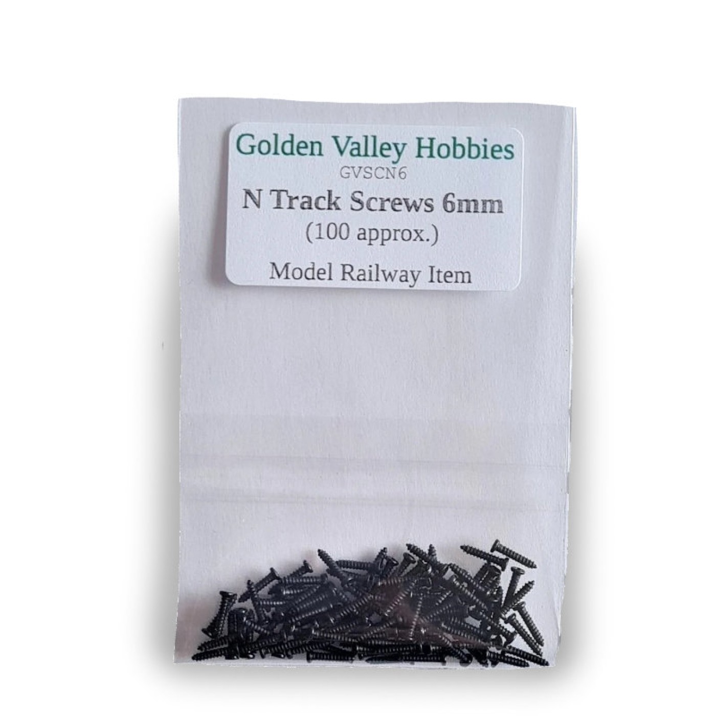 N gauge Track Screws Fine 6mm GVSCN6