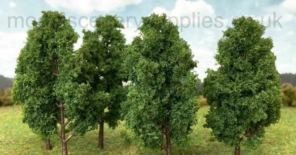 Model N gauge railway Trees 75mm Tall