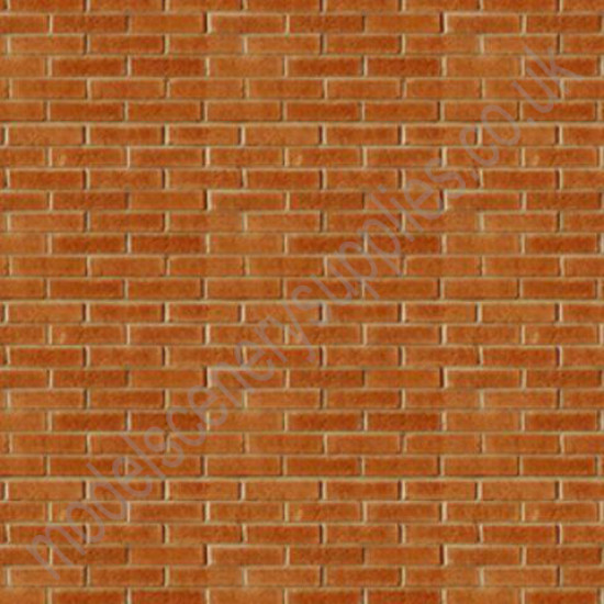 Model railway Building Paper Modern Red Brick O gauge BM006O