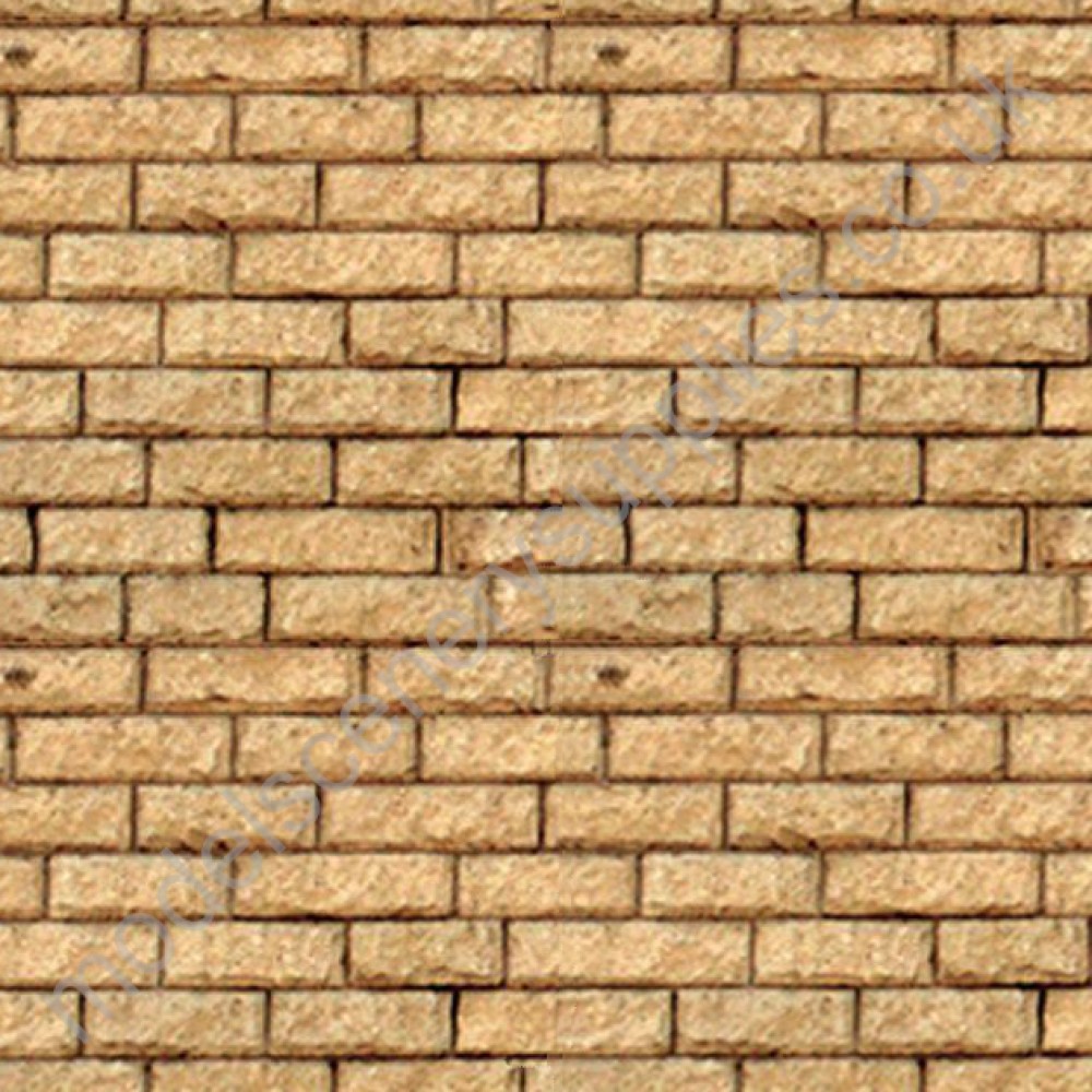 Model railway Dressed Stone brick paper for O gauge ID Backscenes Self ...