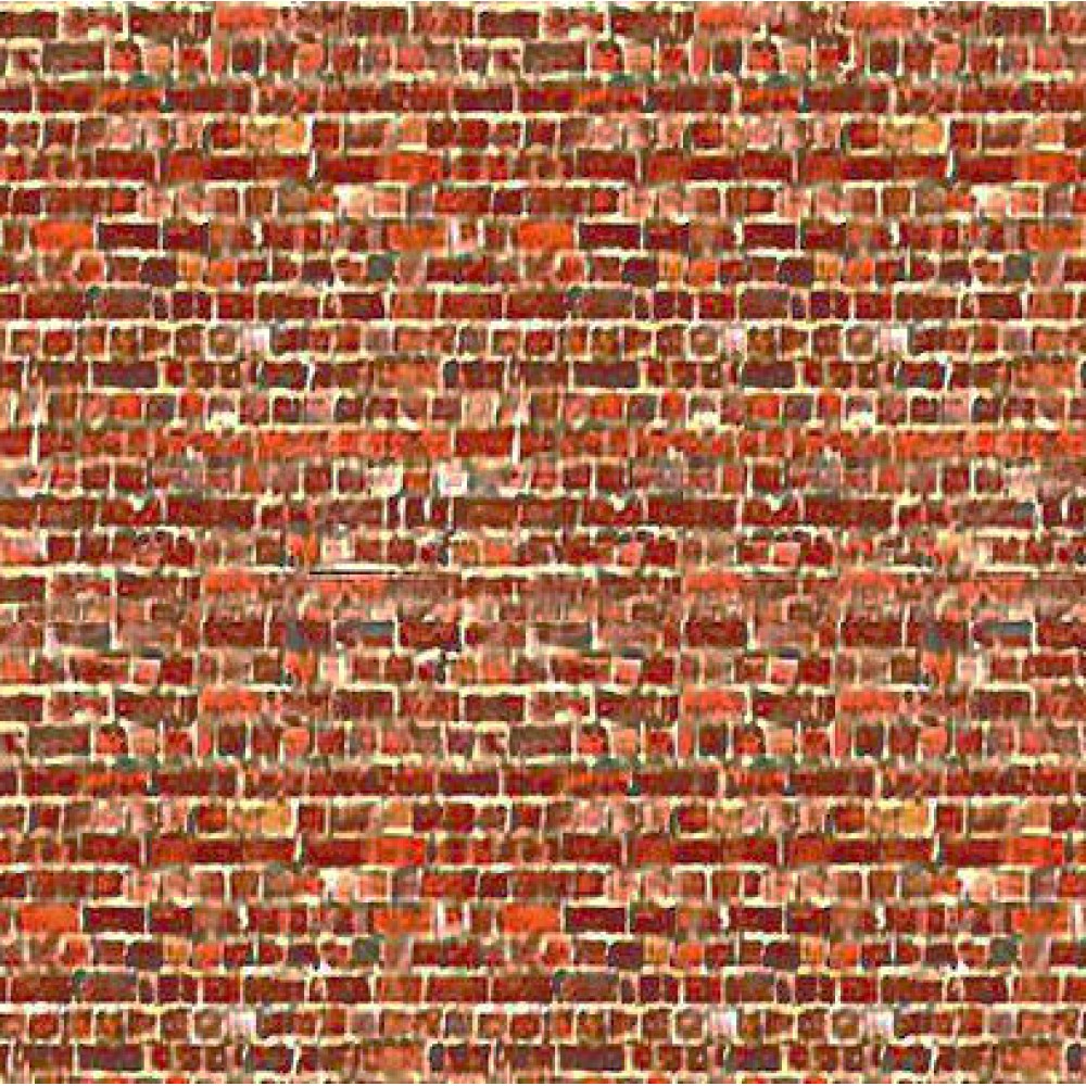 ID Backscenes Self-Adhesive Building Paper Dark Old Red Brick O gauge ...
