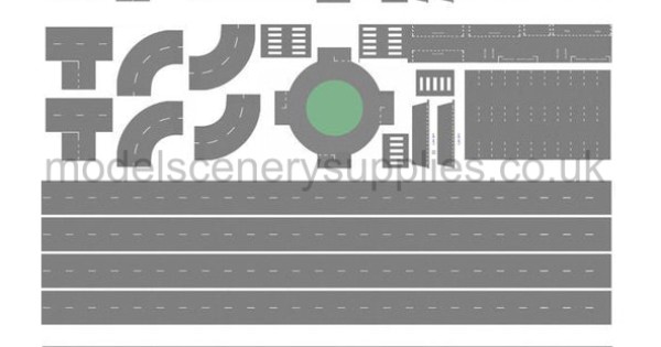 N Gauge Model railway British Road Pack (1950 - 60)