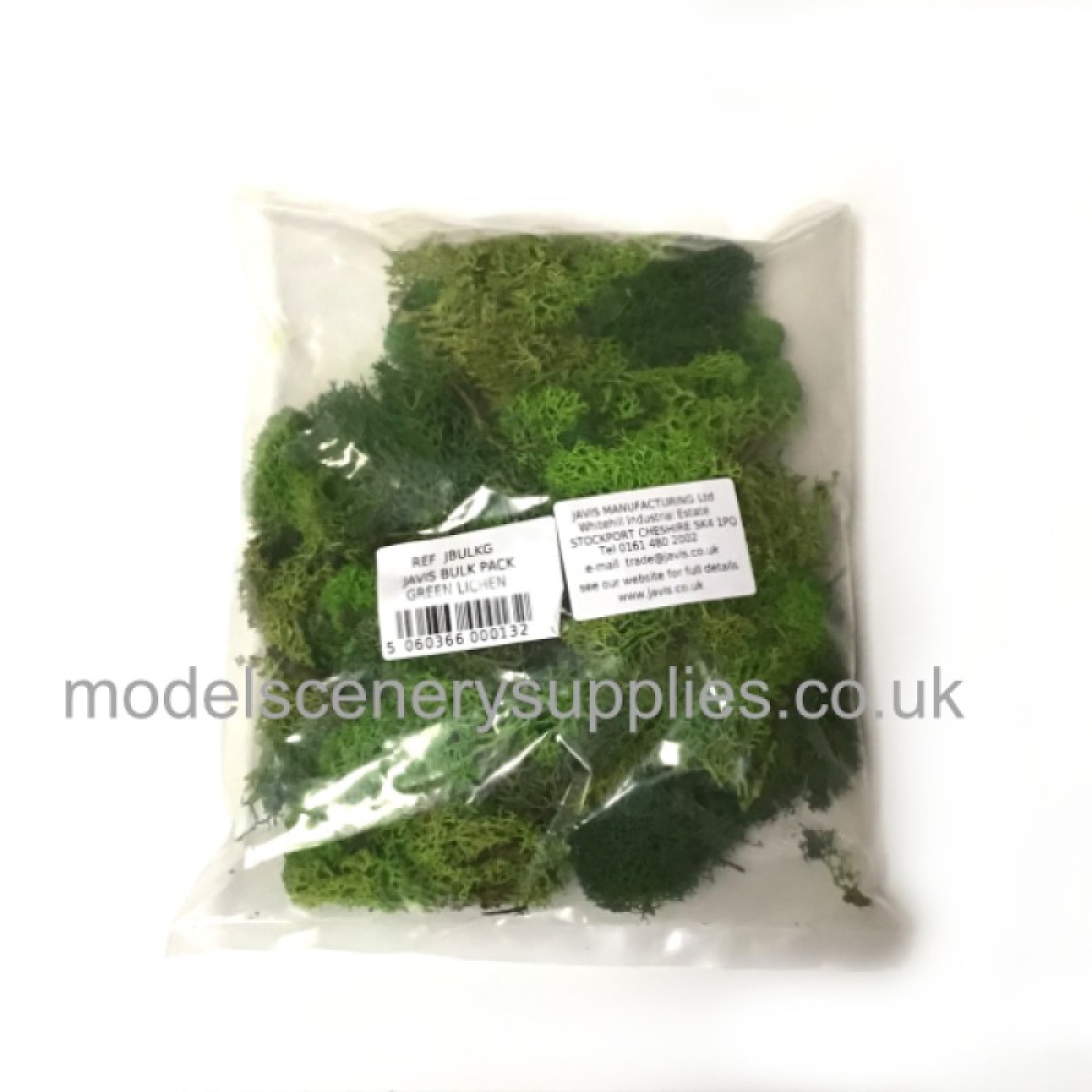Model Railway Lichen bulk bag Javis mixed green JBULK