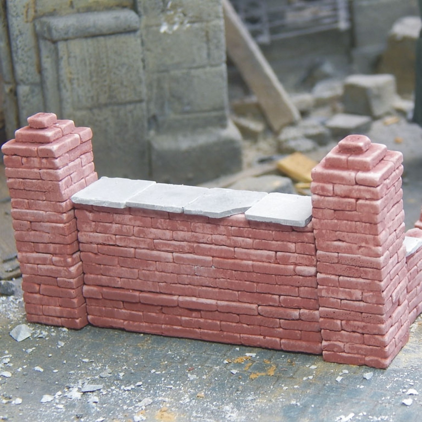 Model Brick walls for war demolished walls