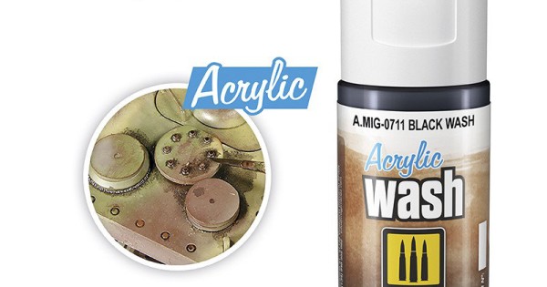 Model Weathering Acrylic Wash Black A.MIG-0711