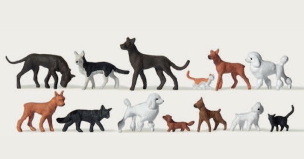 Model cats and dogs OO scale