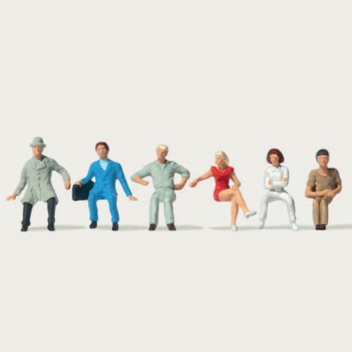Passengers Seated from Peco model scene OO