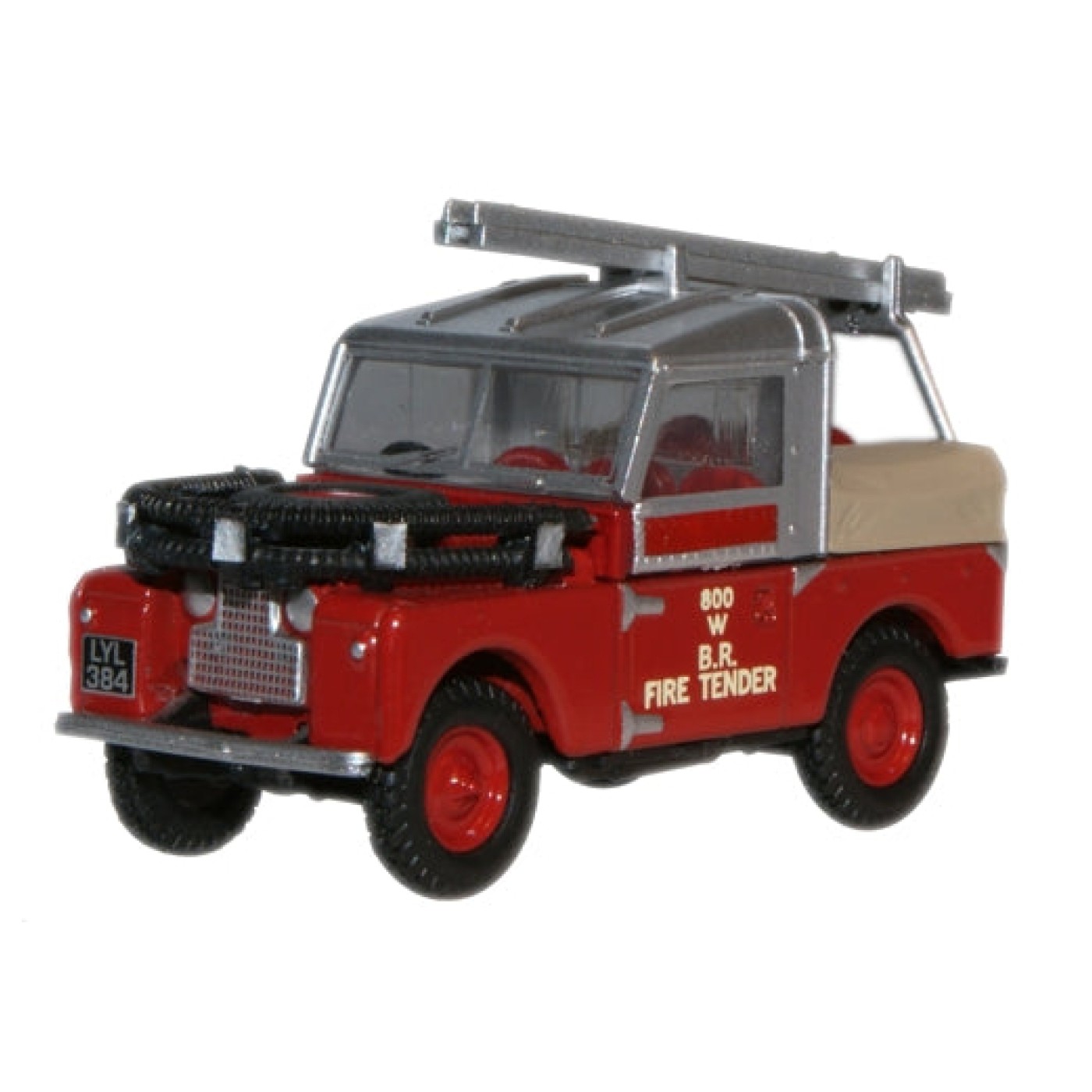 Oxford Diecast 76LAN188015 model railway Fire Tender Land Rover
