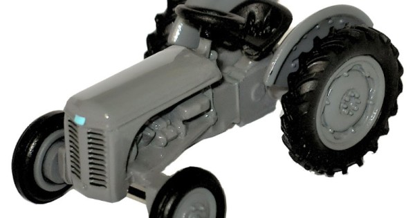 Model of a Ferguson TEA Tractor in Grey OO
