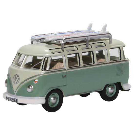 VW T1 Samba Bus/Surfboards Turquoise/Blue White 76VWS005
