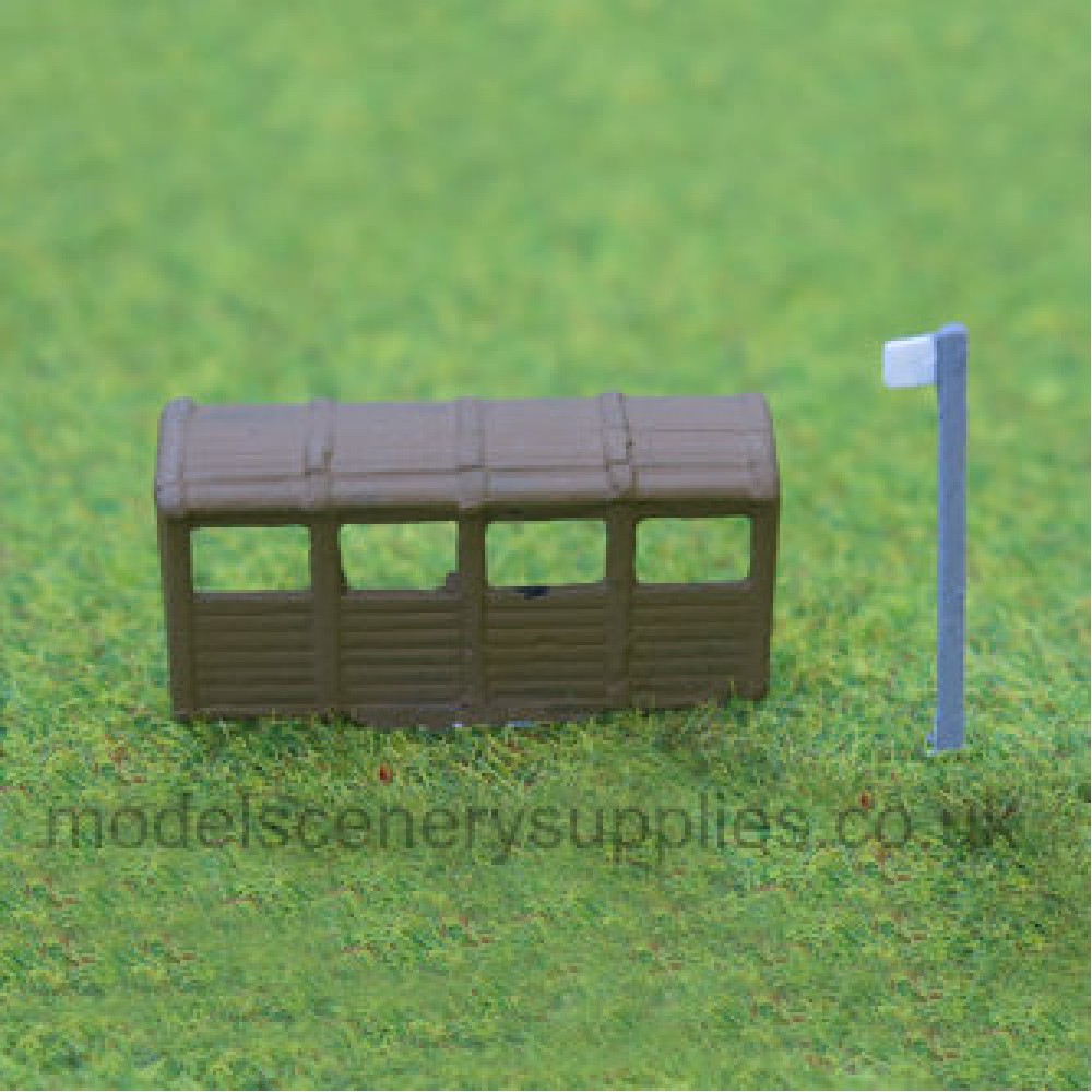 Model railway Bus Stop Bus Shelter in N gauge