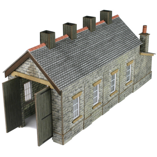 N gauge Engine Shed in stone Metcalfe PN932
