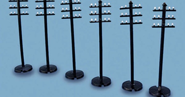 Model railway telegraph poles Peco modelscene 5080