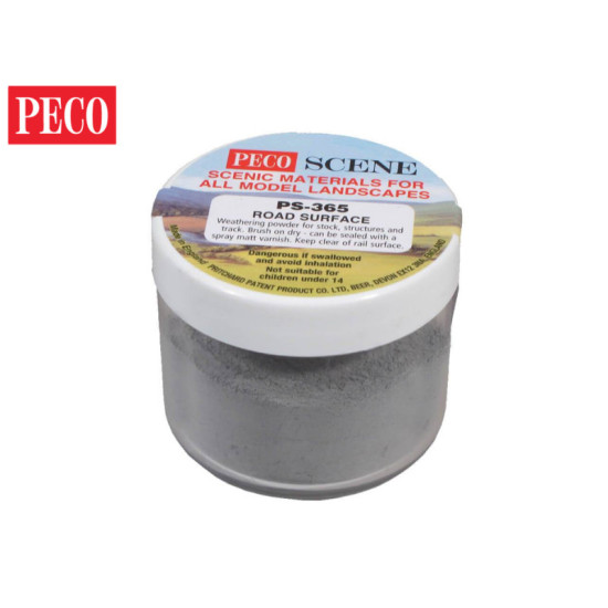 Model railway and Diorama Road Surface Powder from Peco PS-365