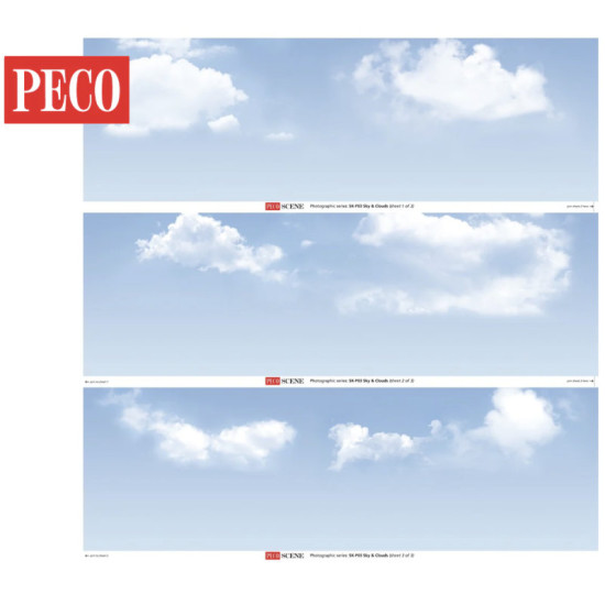 Model Railway Backscene Sky and Clouds Peco SK-P03
