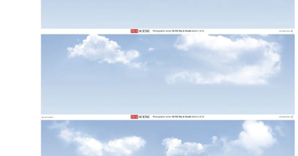Model Railway Backscene Sky and Clouds Peco SK-P03