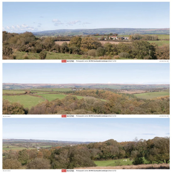 Model Railway Backscene Countryside Landscape Peco SK-P04