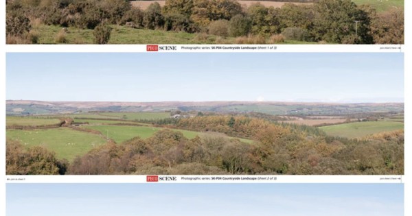 Model Railway Backscene Countryside Landscape Peco SK-P04