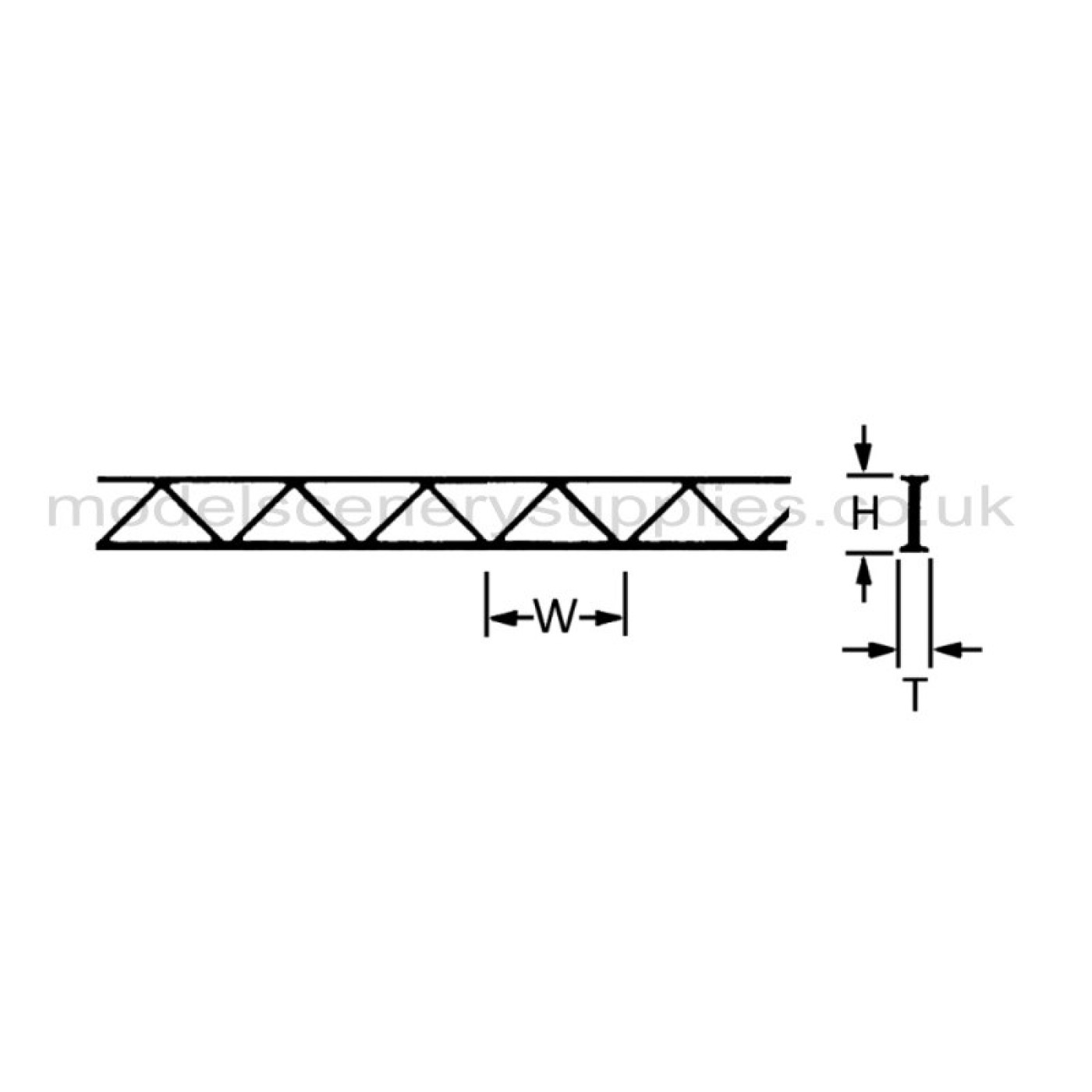 Plastic Profile Truss Beam Plastruct 9065