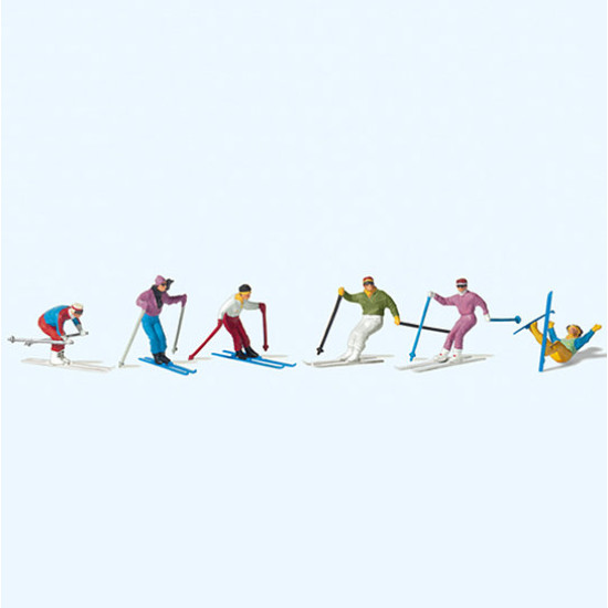 Model Railway Downhill Skiers OO Preiser 10313