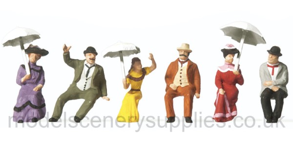 Preiser 12136 Seated Persons 1900s Exclusive Figure Set