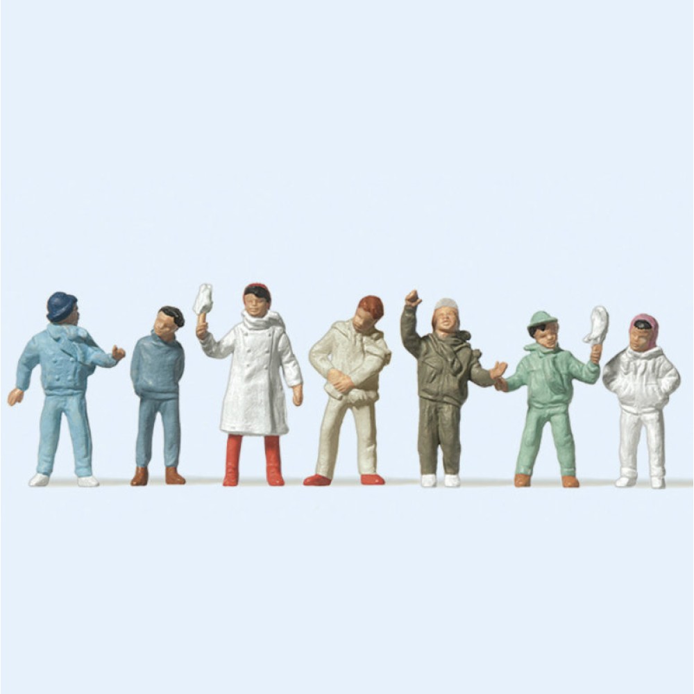 Model railway Children in the Winter OO Preiser 14007