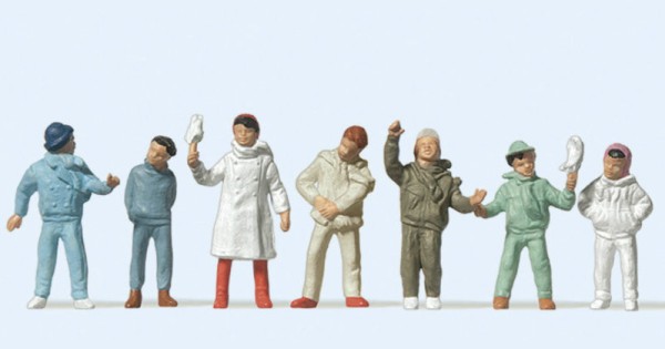 Model railway Children in the Winter OO Preiser 14007