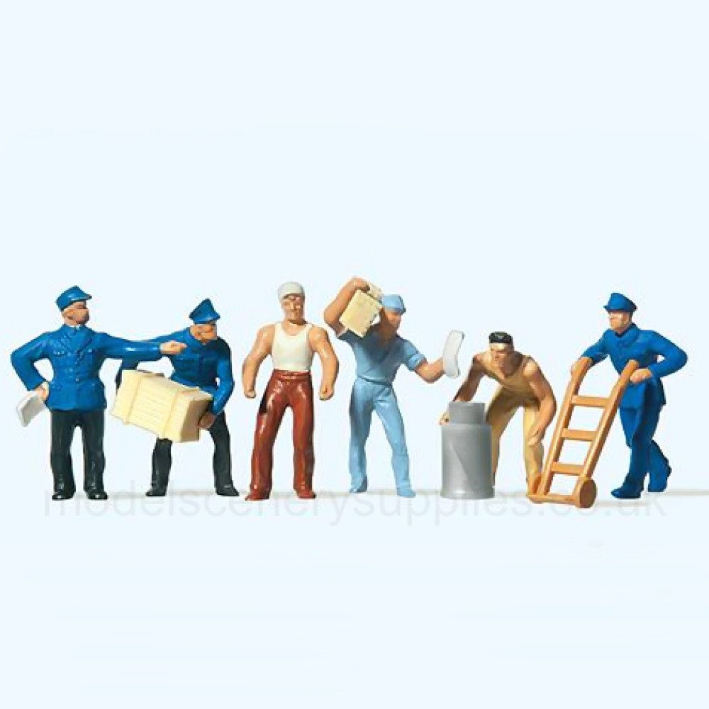 Model Workers with Loads OO Preiser 14016