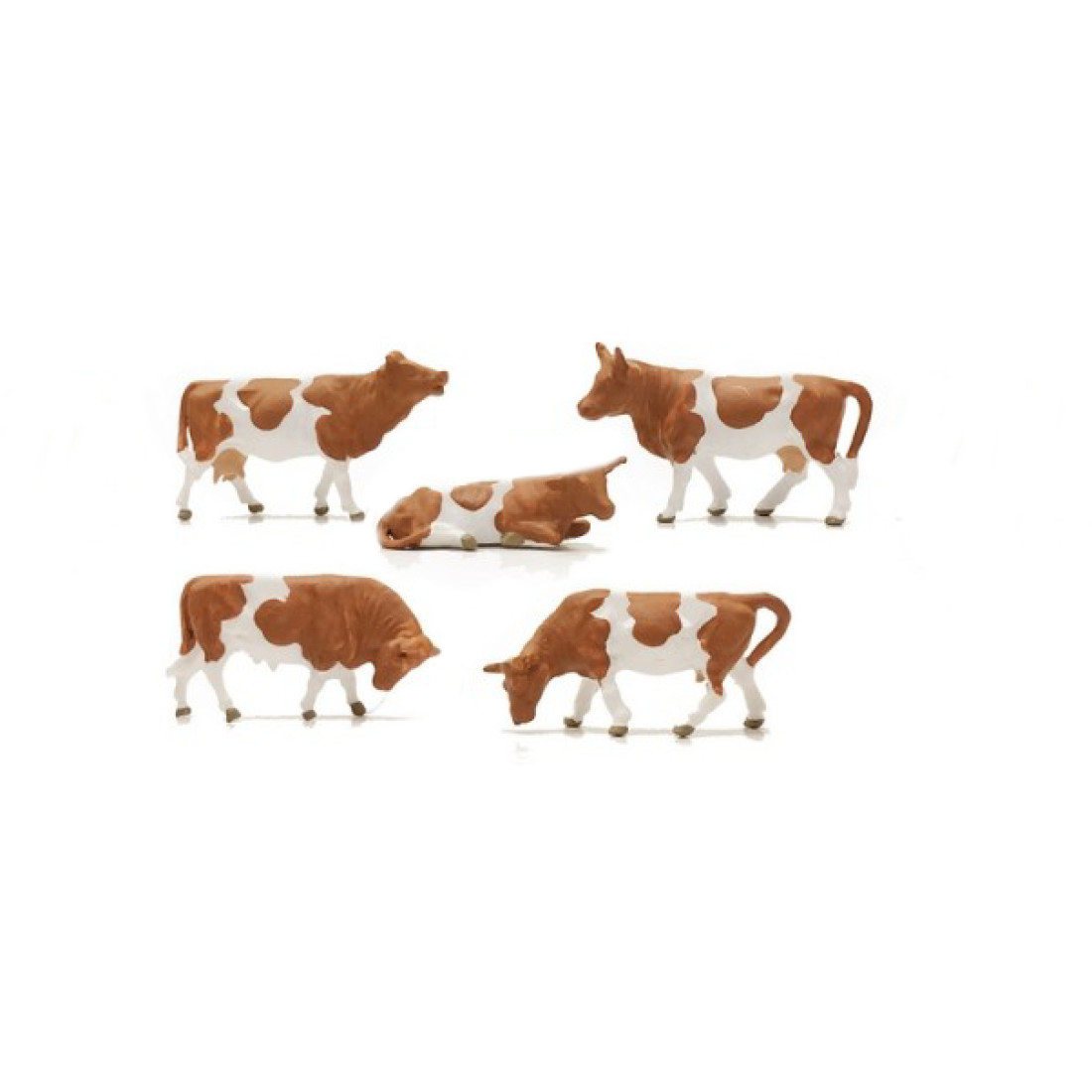 Model Cows, Brown and white OO