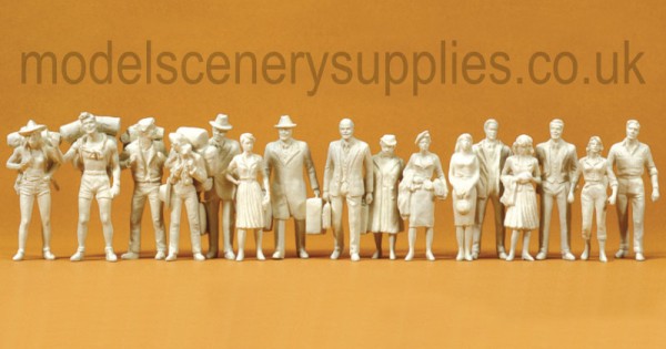 Model 1:43 O gauge figures Unpainted People Preiser 65600