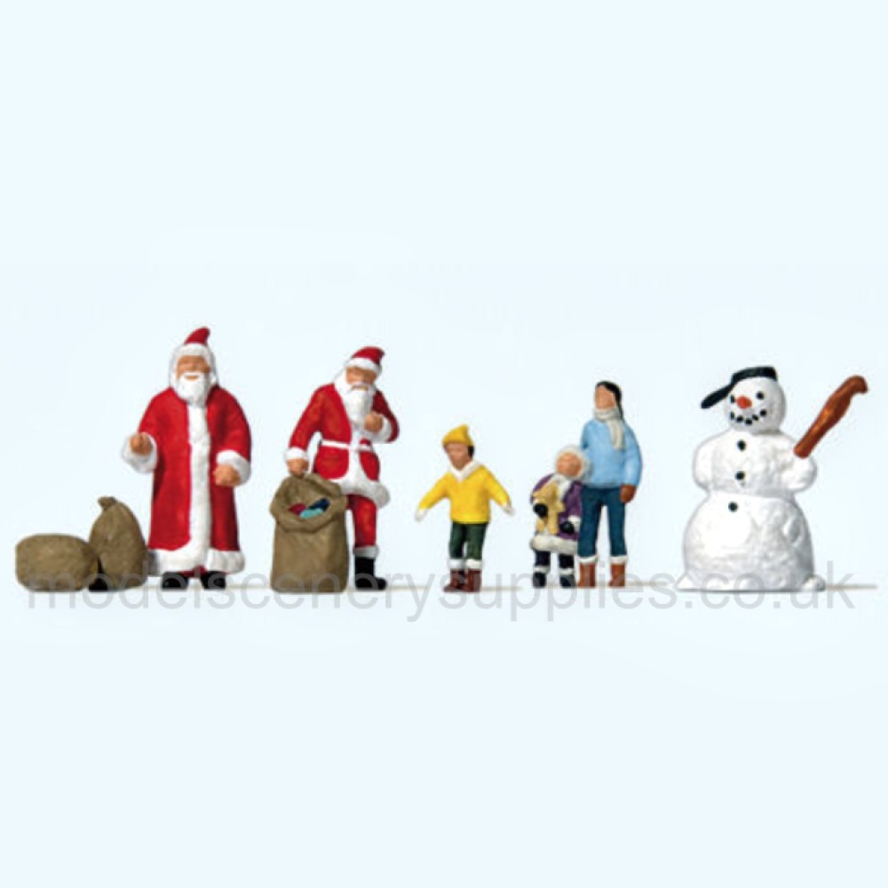 Model N gauge Father Christmas snow figure set