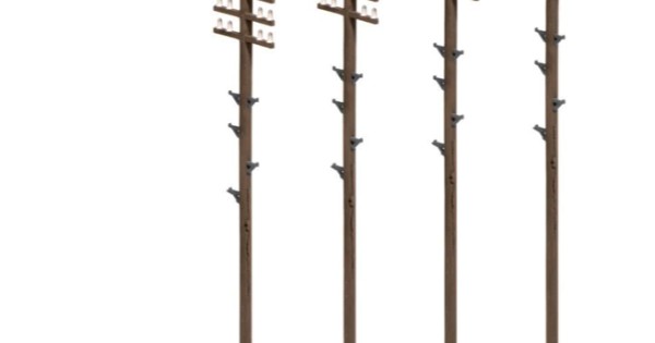 Model railway Telegraph Poles OO Ratio 452