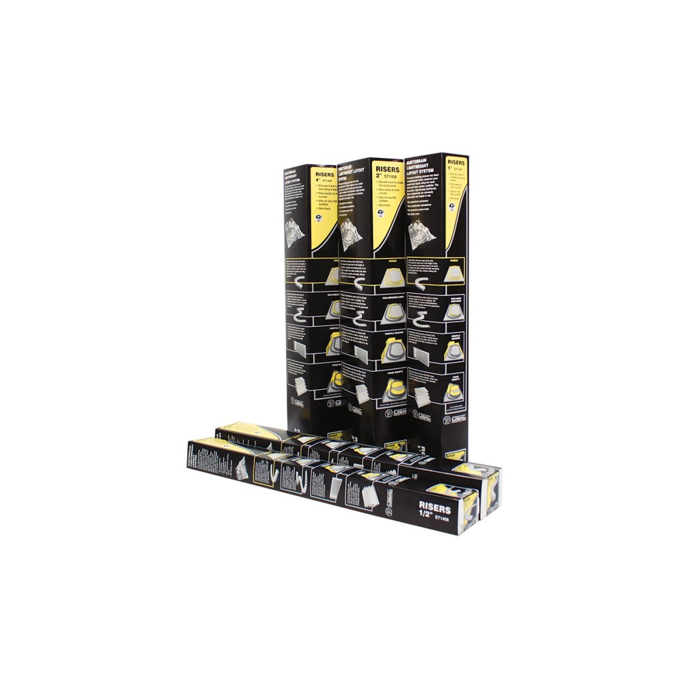 Model railway Track height sections Risers 13mm high