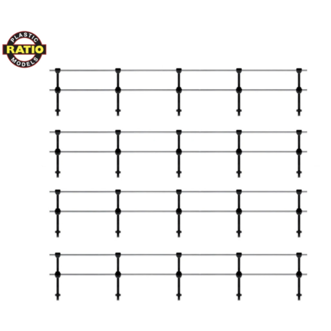 Model Hand Rail Stanchions, Double Rail Ratio 144