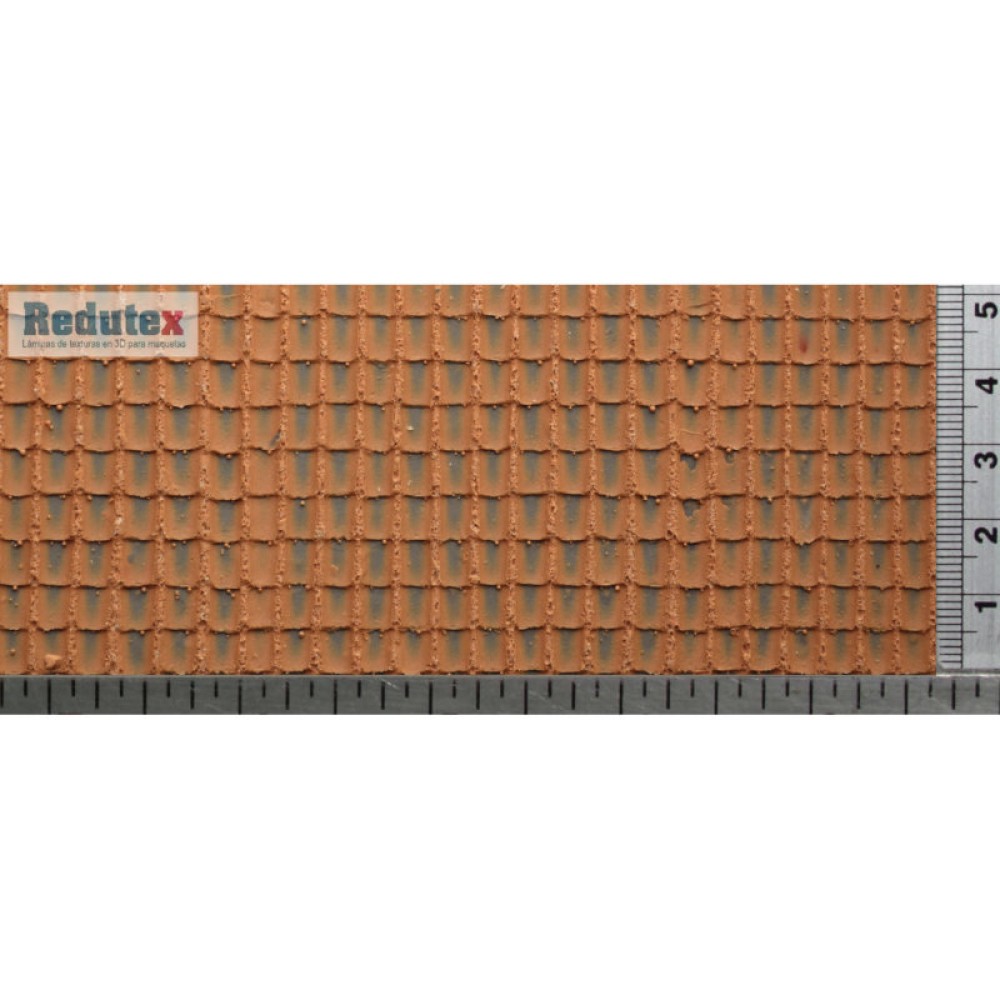 Redutex Textures 043TC112 Roof Tile Textured 3D Sheet O Gauge 1:43