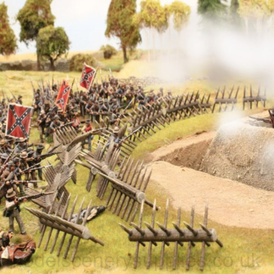 Model Spiked Defensive Barricades 28mm